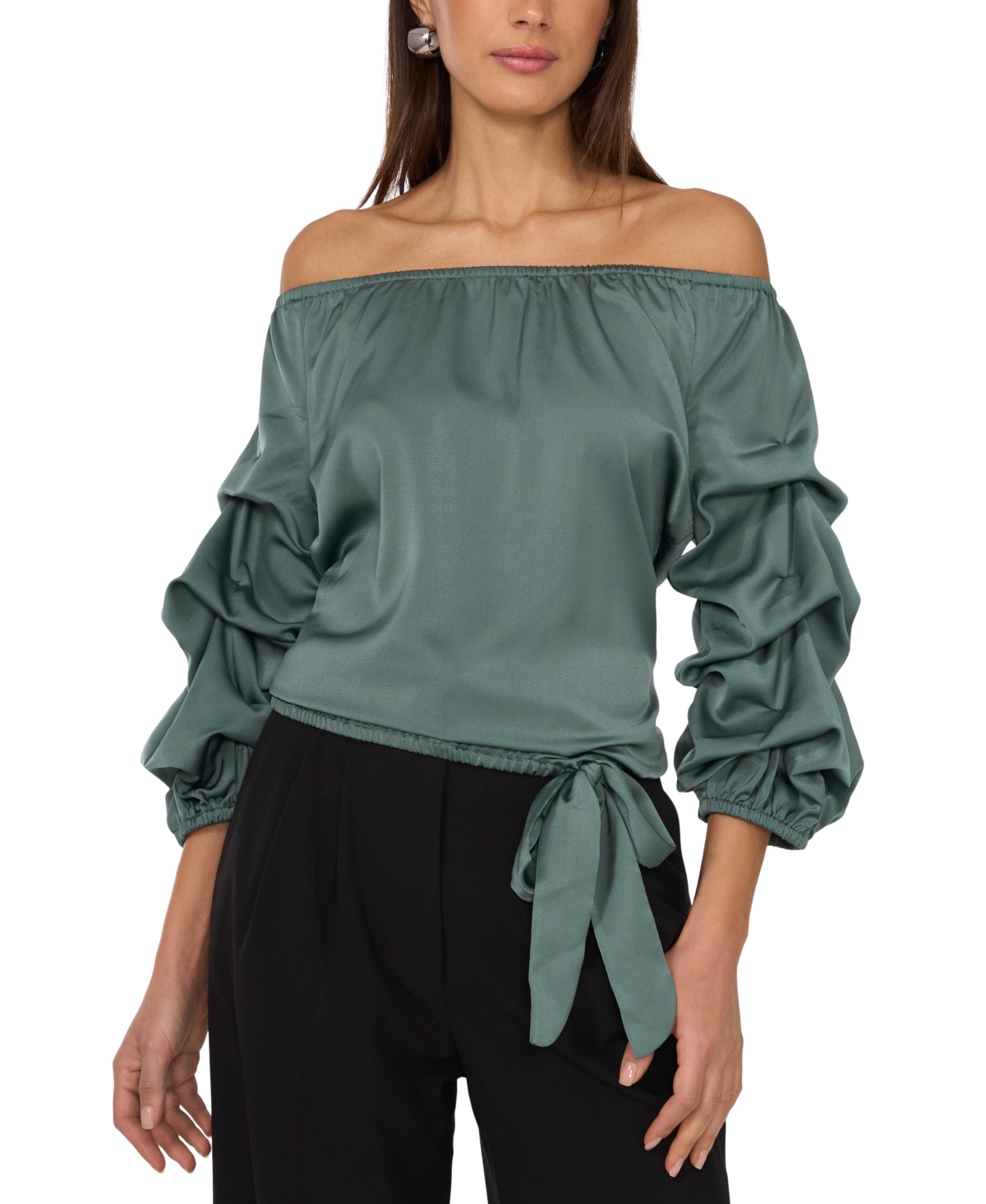 Click here for Vince Camuto Womens Off-The-Shoulder Bubble Sleeve... prices