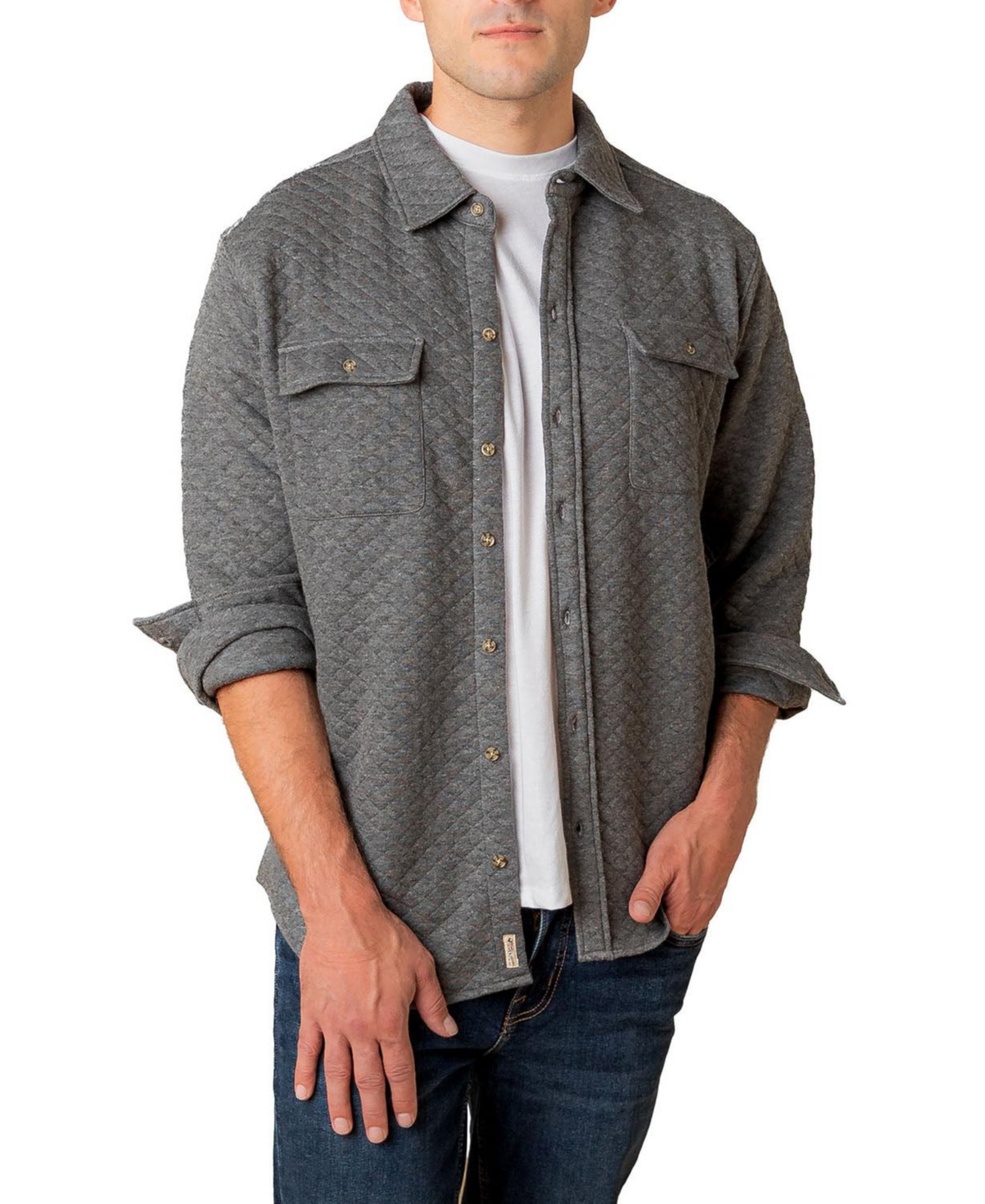 Click here for Hope & Henry Mens Long Sleeve Quilted Shirt Jacket... prices