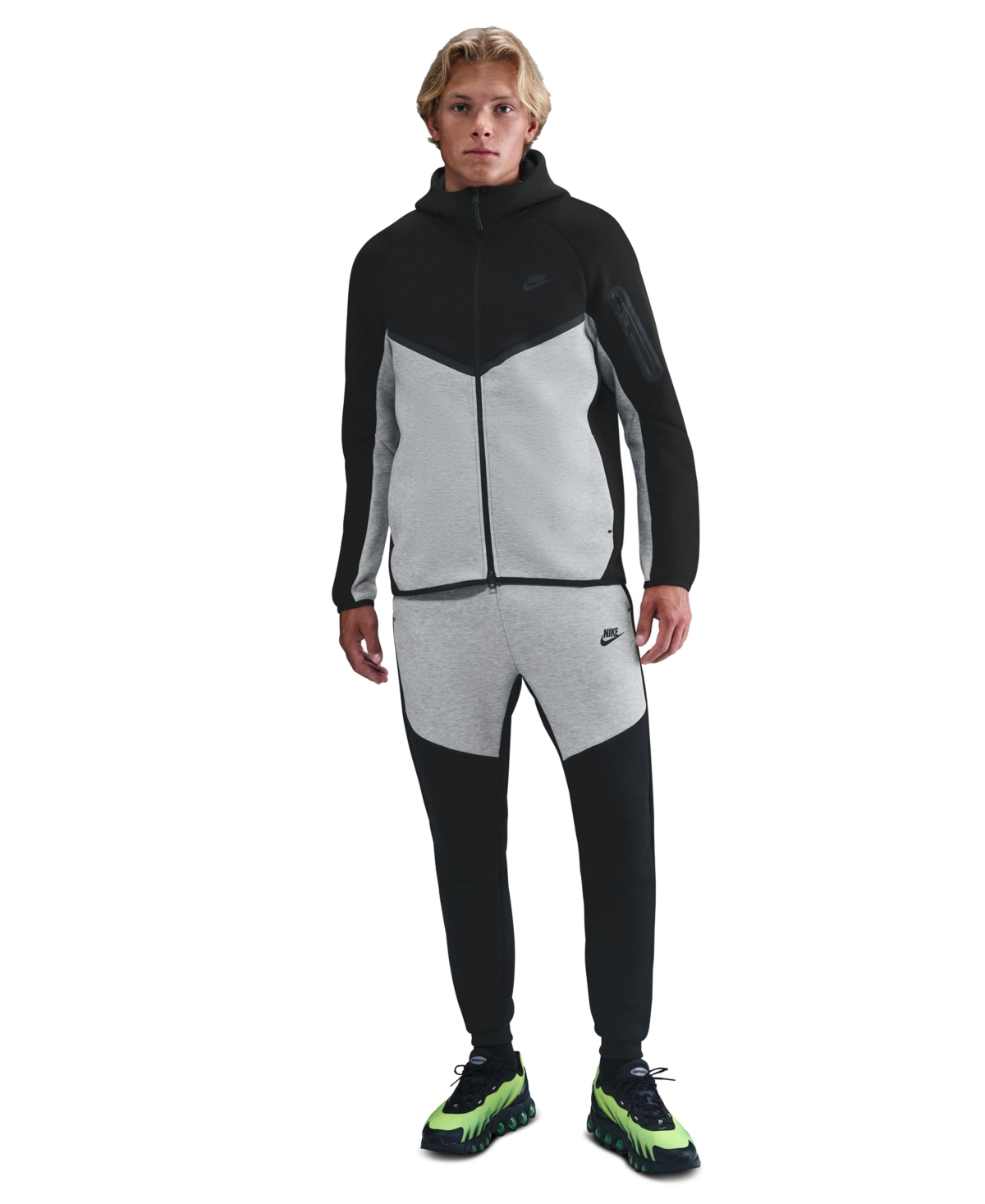 Click here for Nike Mens Tech Fleece Joggers - Black/Dark Gray He... prices