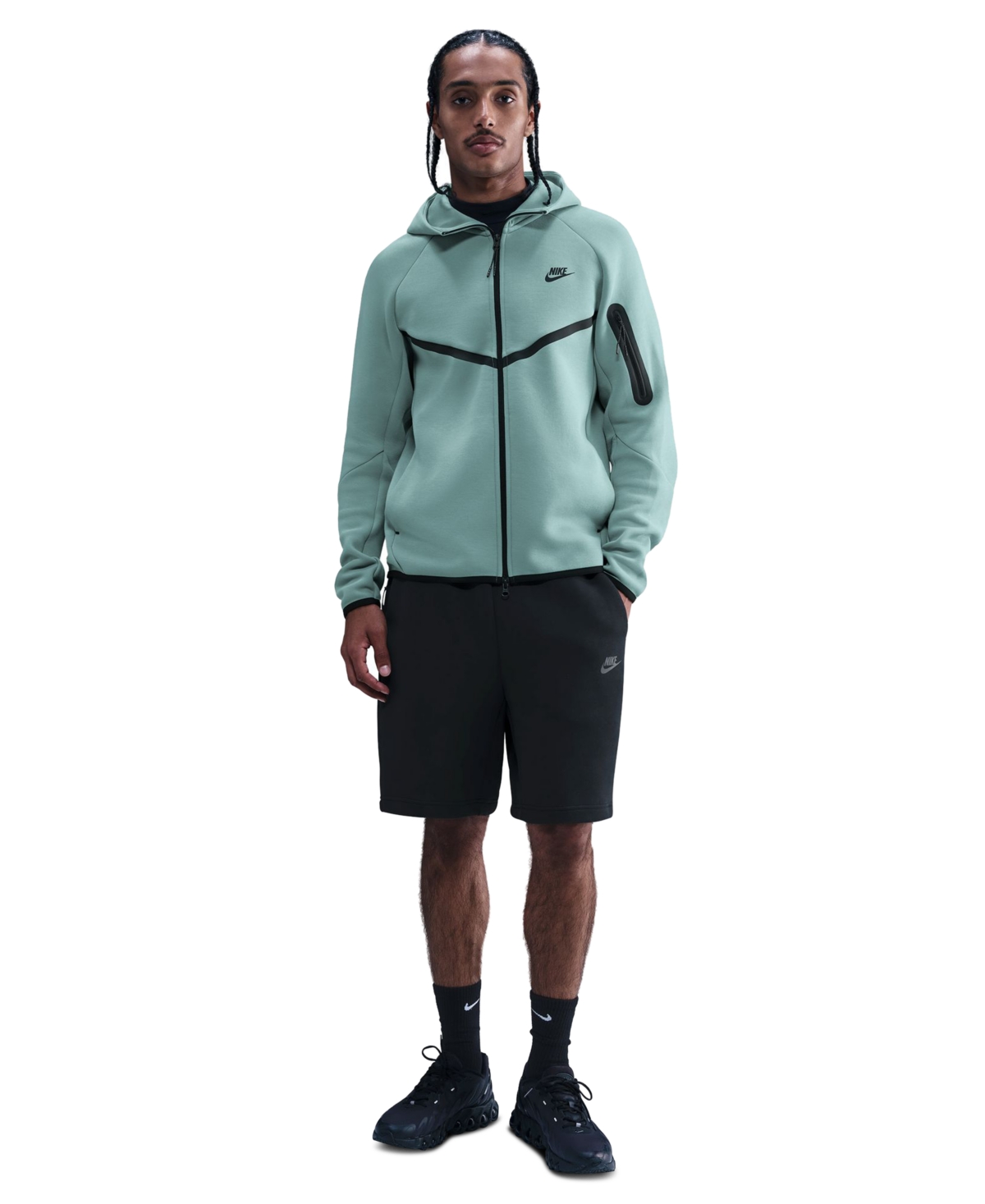 Click here for Nike Mens Tech Fleece Full-Zip Windrunner Logo Hoo... prices