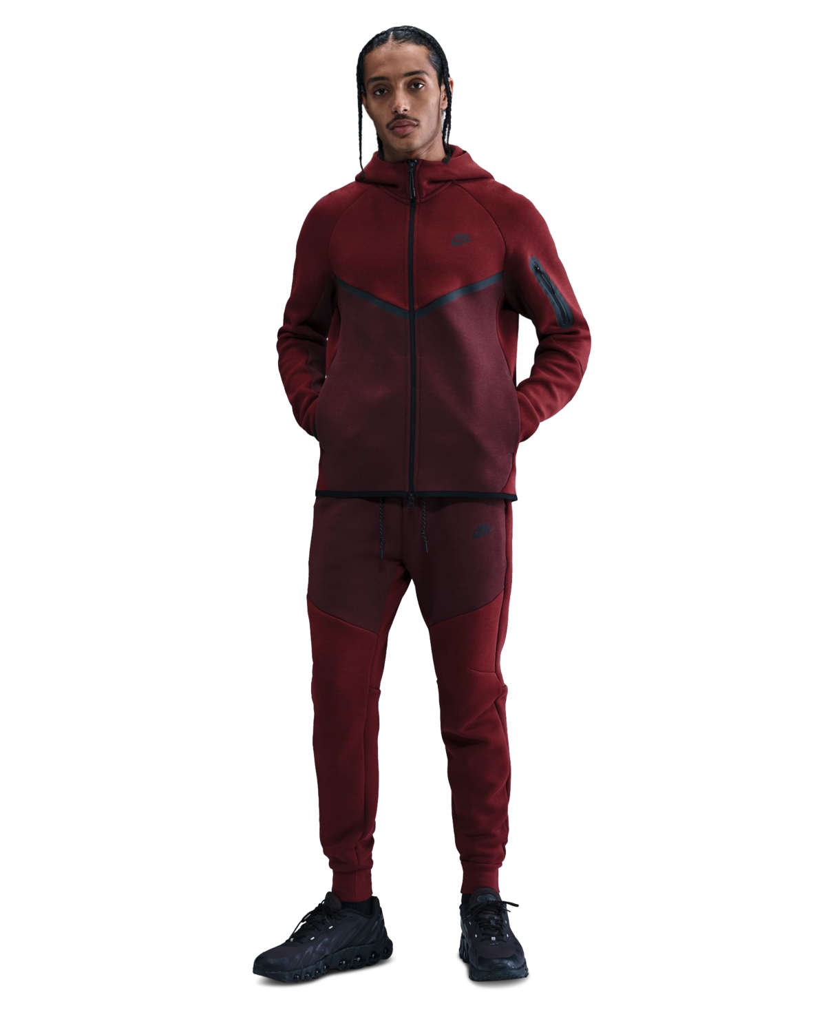 Click here for Nike Mens Tech Fleece Full-Zip Windrunner Logo Hoo... prices