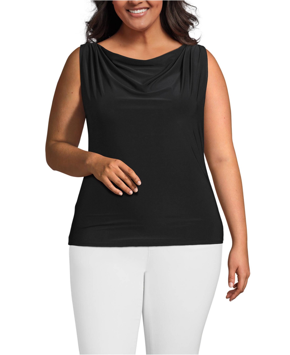 Click here for Lands End Womens Plus Size Sleeveless Silky Knit D... prices