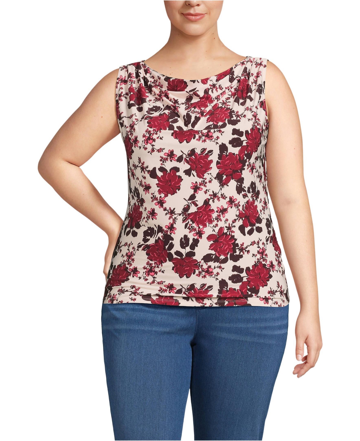 Click here for Lands End Womens Plus Size Sleeveless Silky Knit D... prices