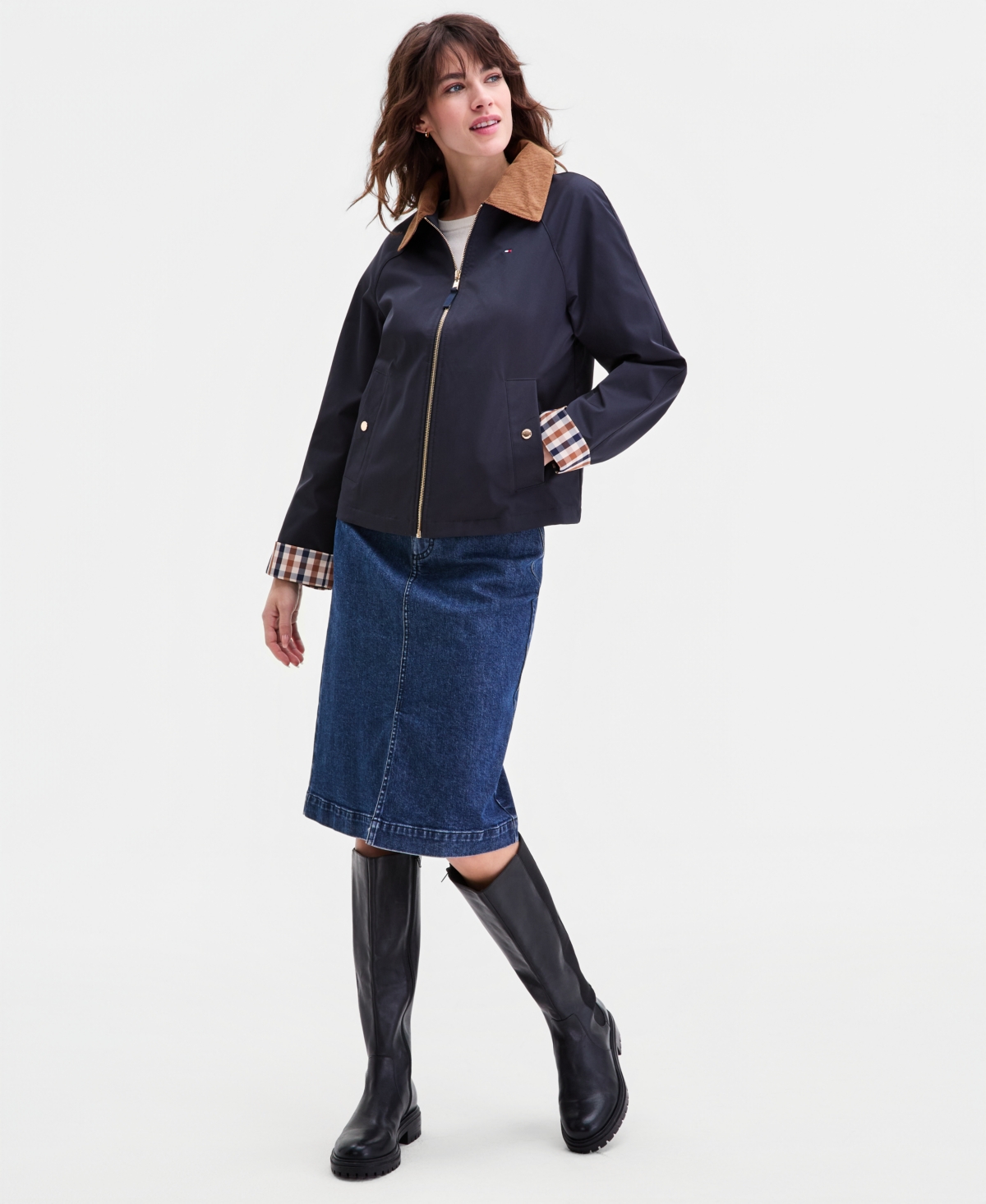 Click here for Tommy Hilfiger Womens Corduroy-Collar Barn Jacket... prices