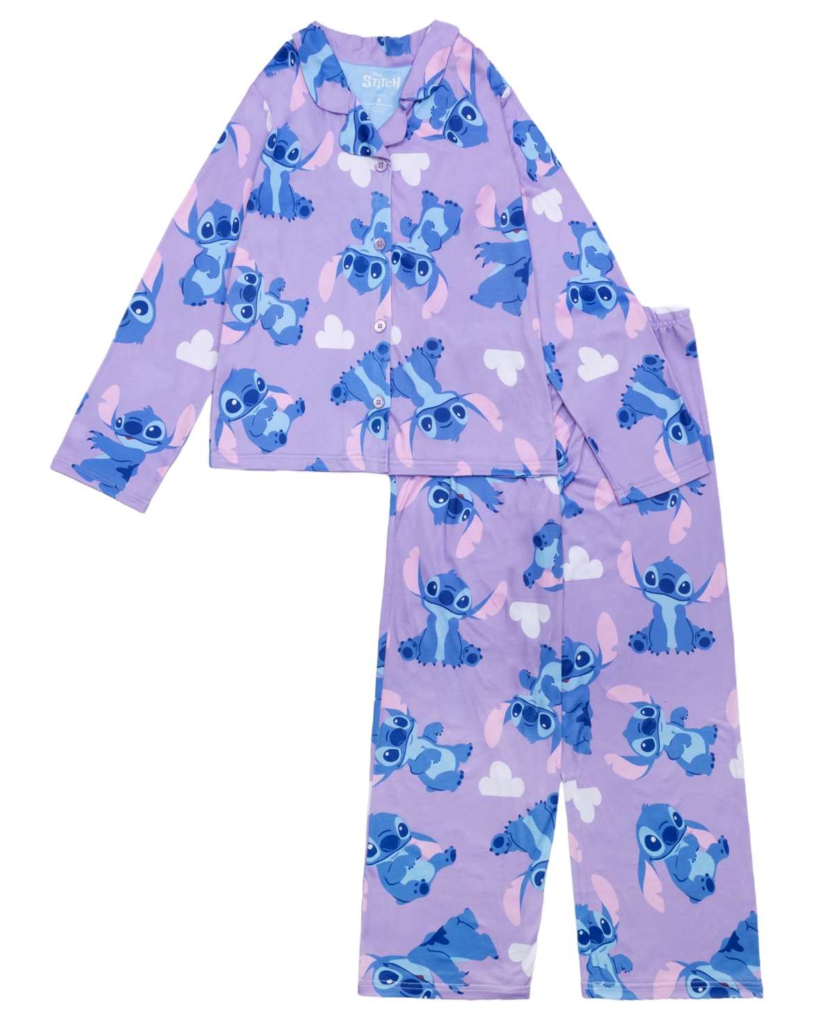 Click here for Ame Girls 4-10 2-Piece Printed Notch Collar Top an... prices