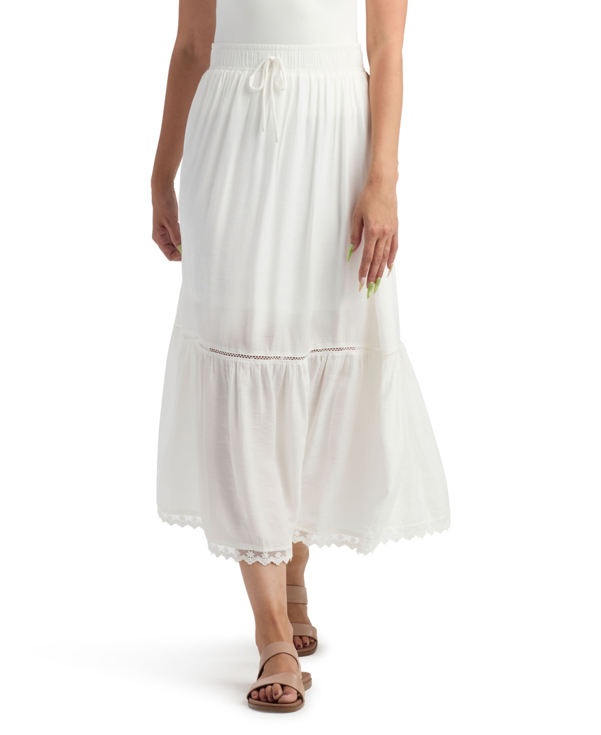 Click here for Bcx Juniors Resort Solid Crinkle A-Line Skirt - Of... prices