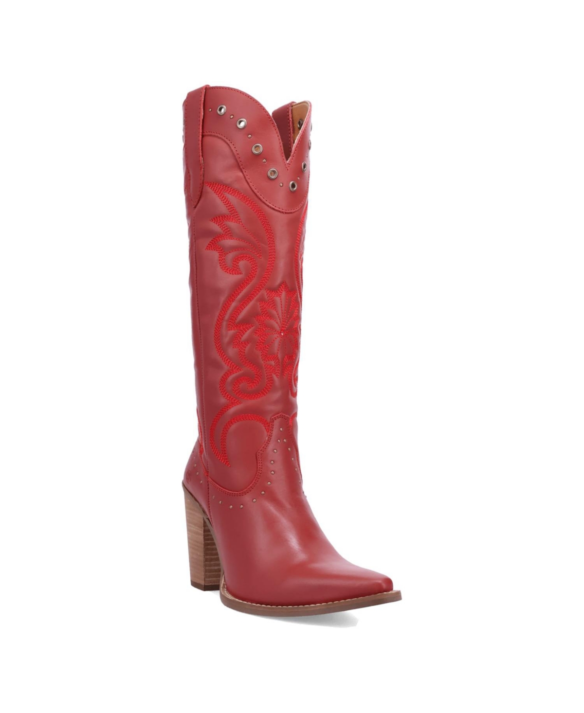 Click here for Dingo Womens Rock N Rebel Suede Leather Boot - Red prices