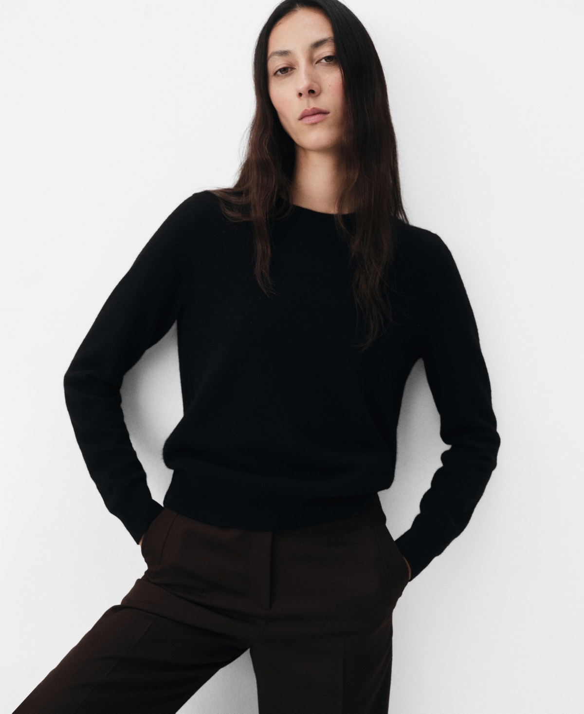 Click here for Mango Womens Cashmere Sweater - Black prices