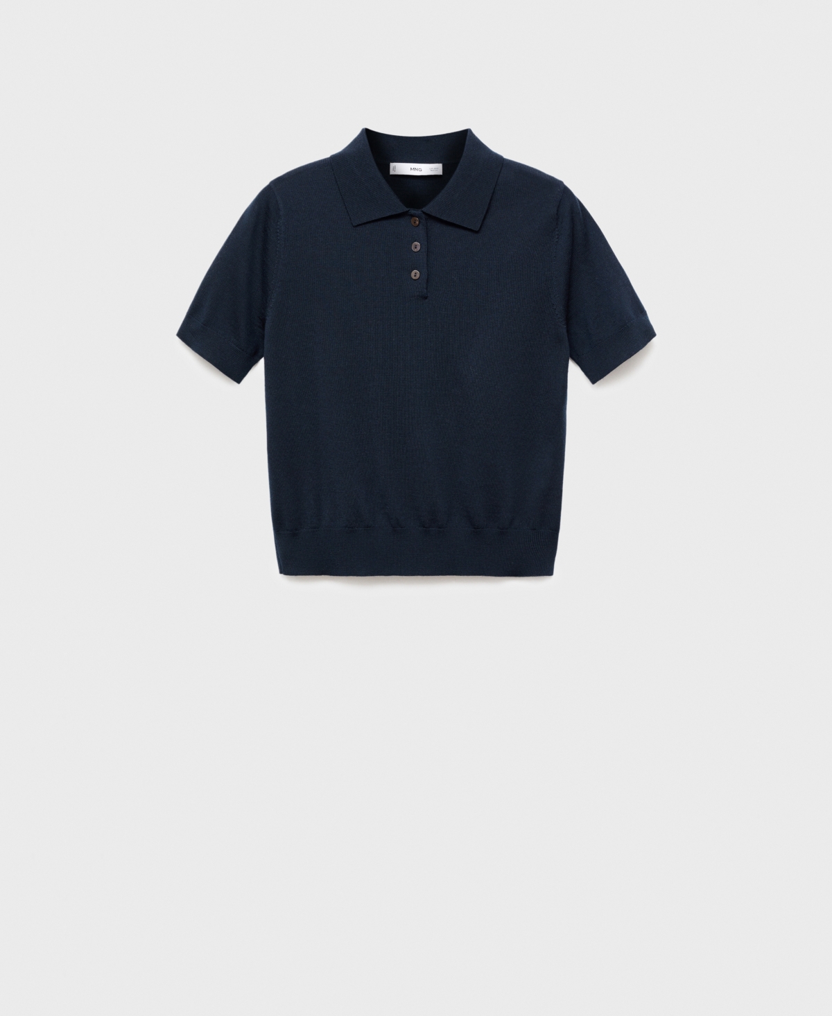 Click here for Mango Womens Wool Polo-Neck Sweater - Navy prices