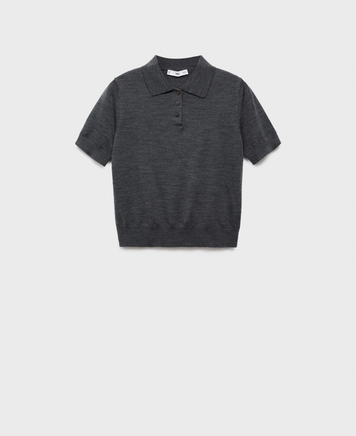 Click here for Mango Womens Wool Polo-Neck Sweater - Medium Heath... prices