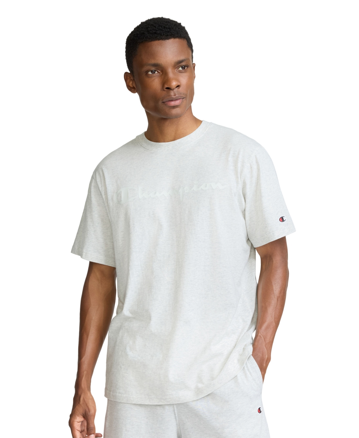 Click here for Champion Mens Classic Logo Crewneck Short-Sleeve T... prices