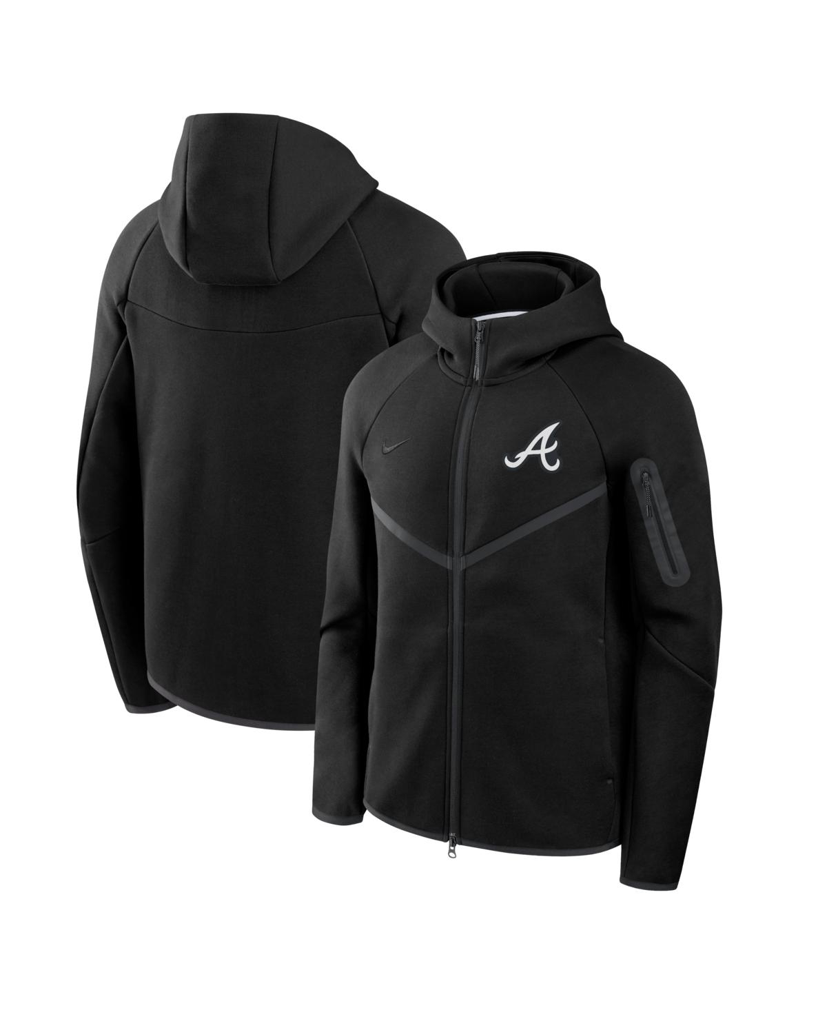 Click here for Nike Mens Black Atlanta Braves Tech Fleece Windrun... prices