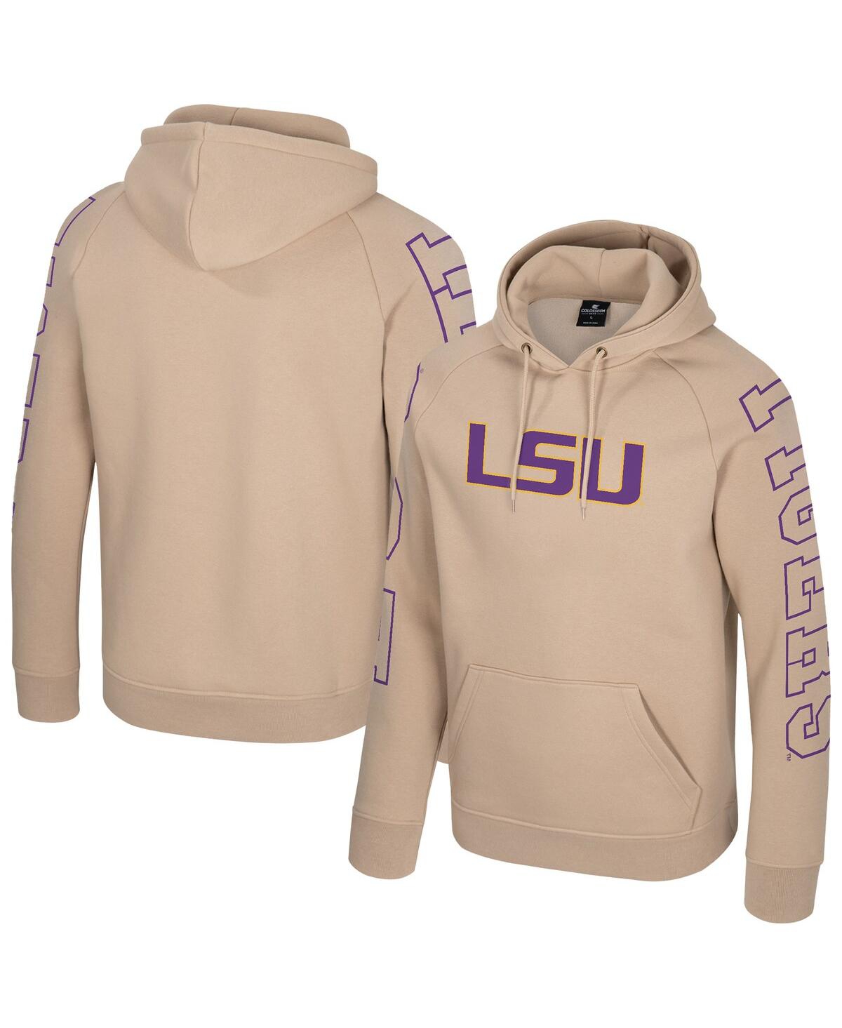 Click here for Colosseum Mens Tan Lsu Tigers Big Break Raglan Hoo... prices