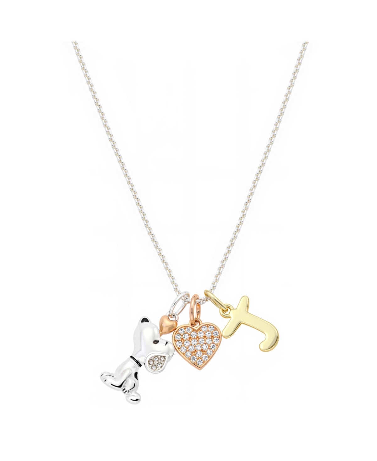 Click here for Disney Peanuts Cubic Zirconia Snoopy Heart Initial... prices