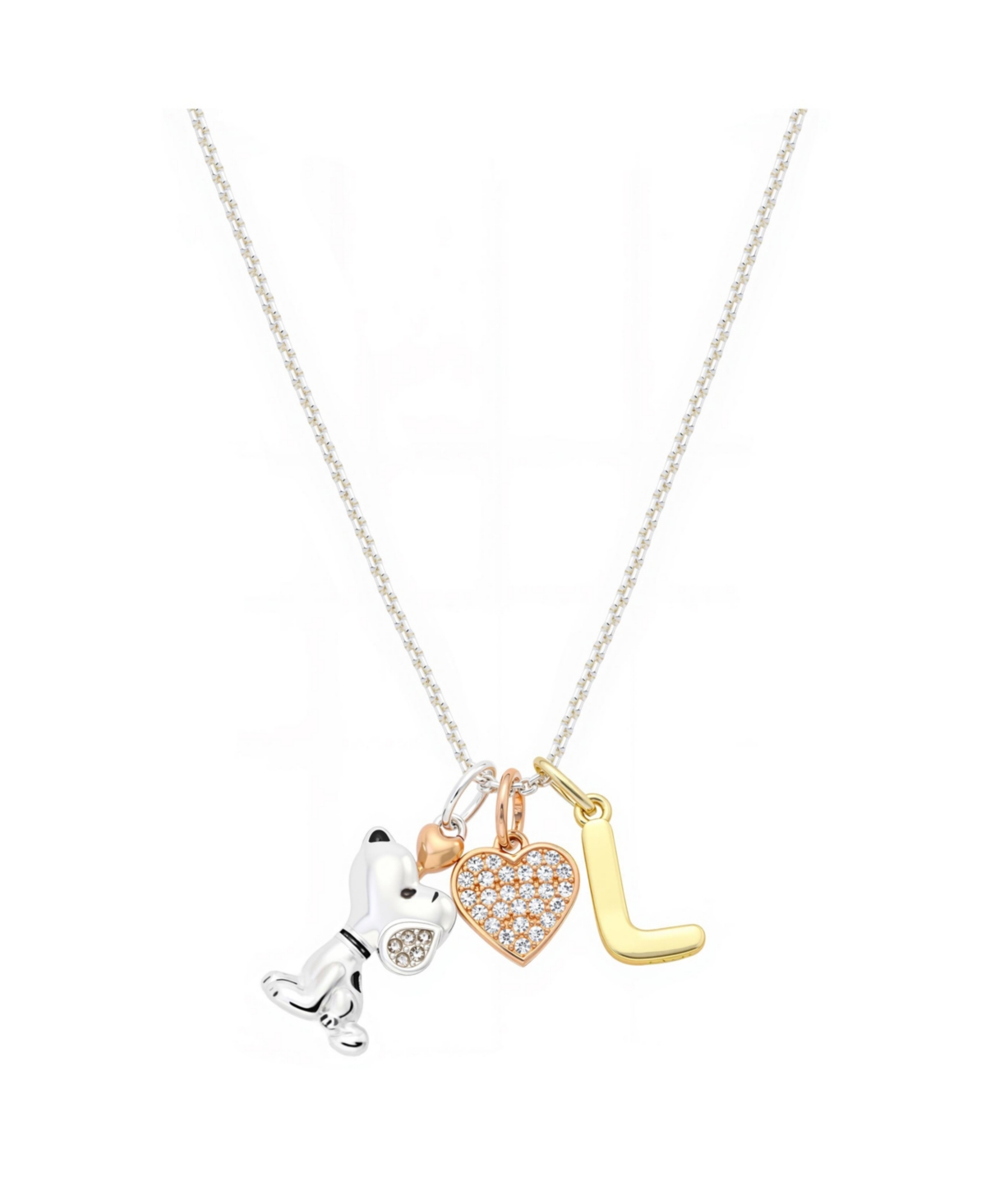 Click here for Disney Peanuts Cubic Zirconia Snoopy Heart Initial... prices