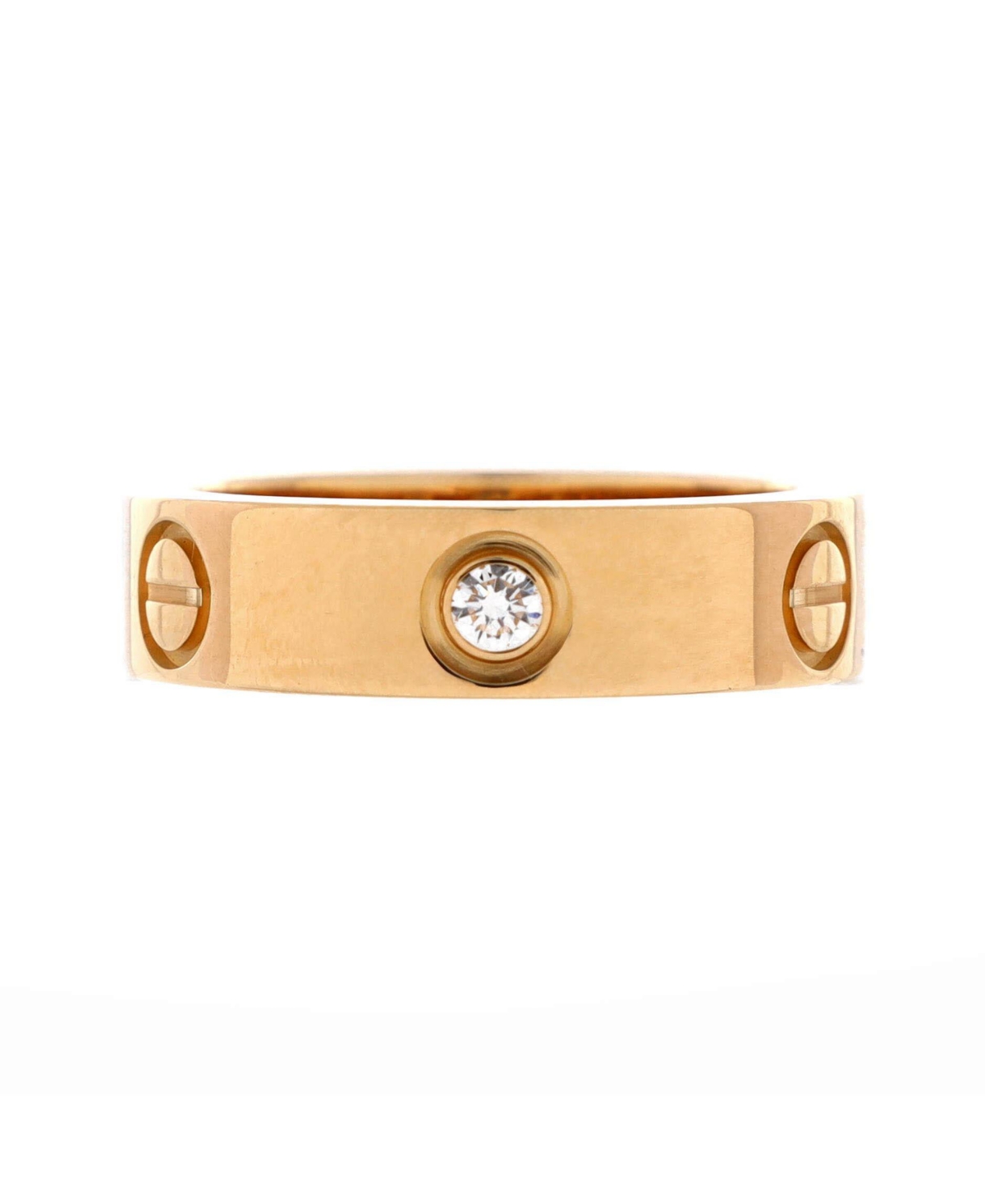Click here for Pre-Owned Cartier Love 3 Diamonds Band Ring - 18k... prices