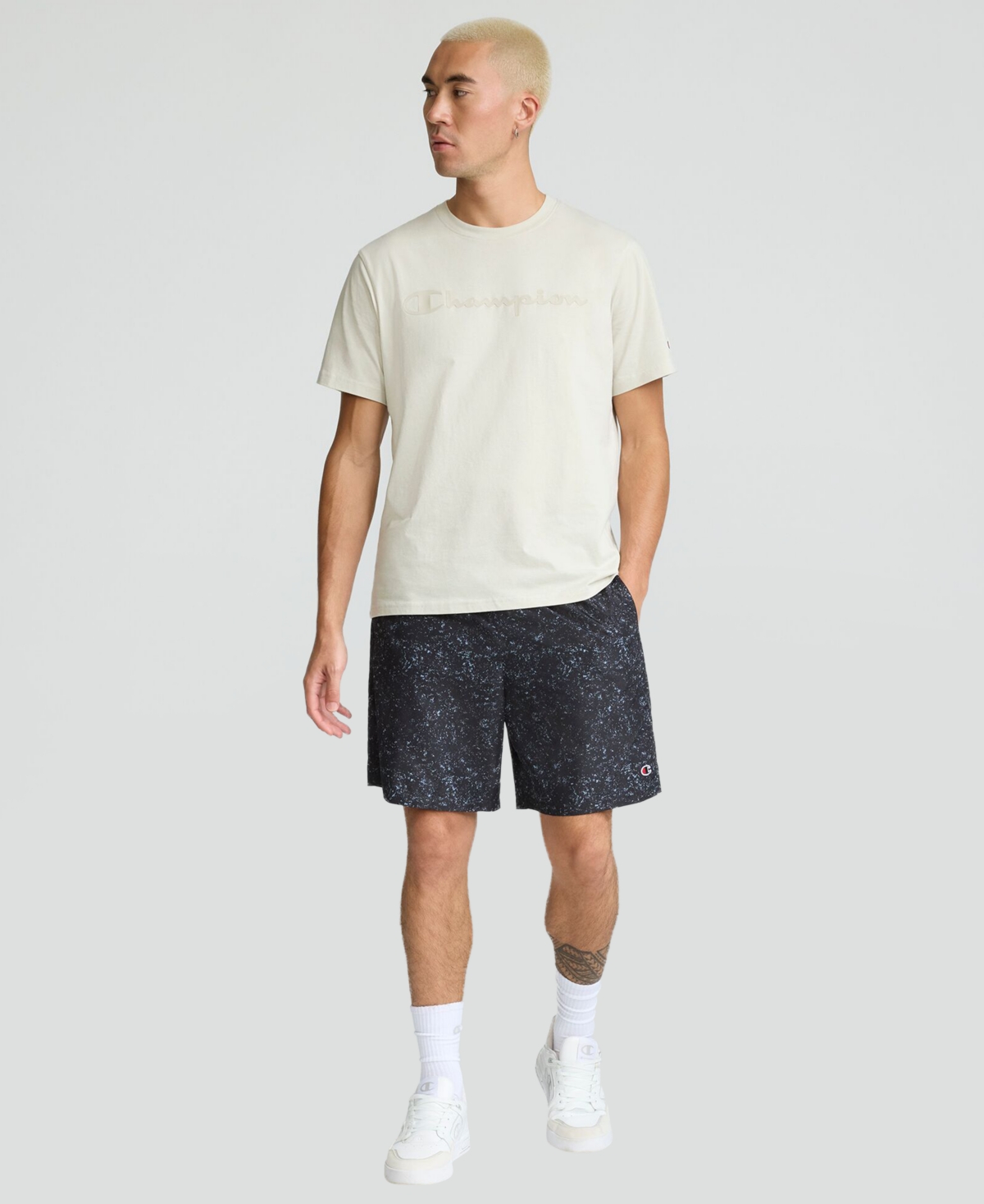 Click here for Champion Mens Classic Logo Crewneck Short-Sleeve T... prices