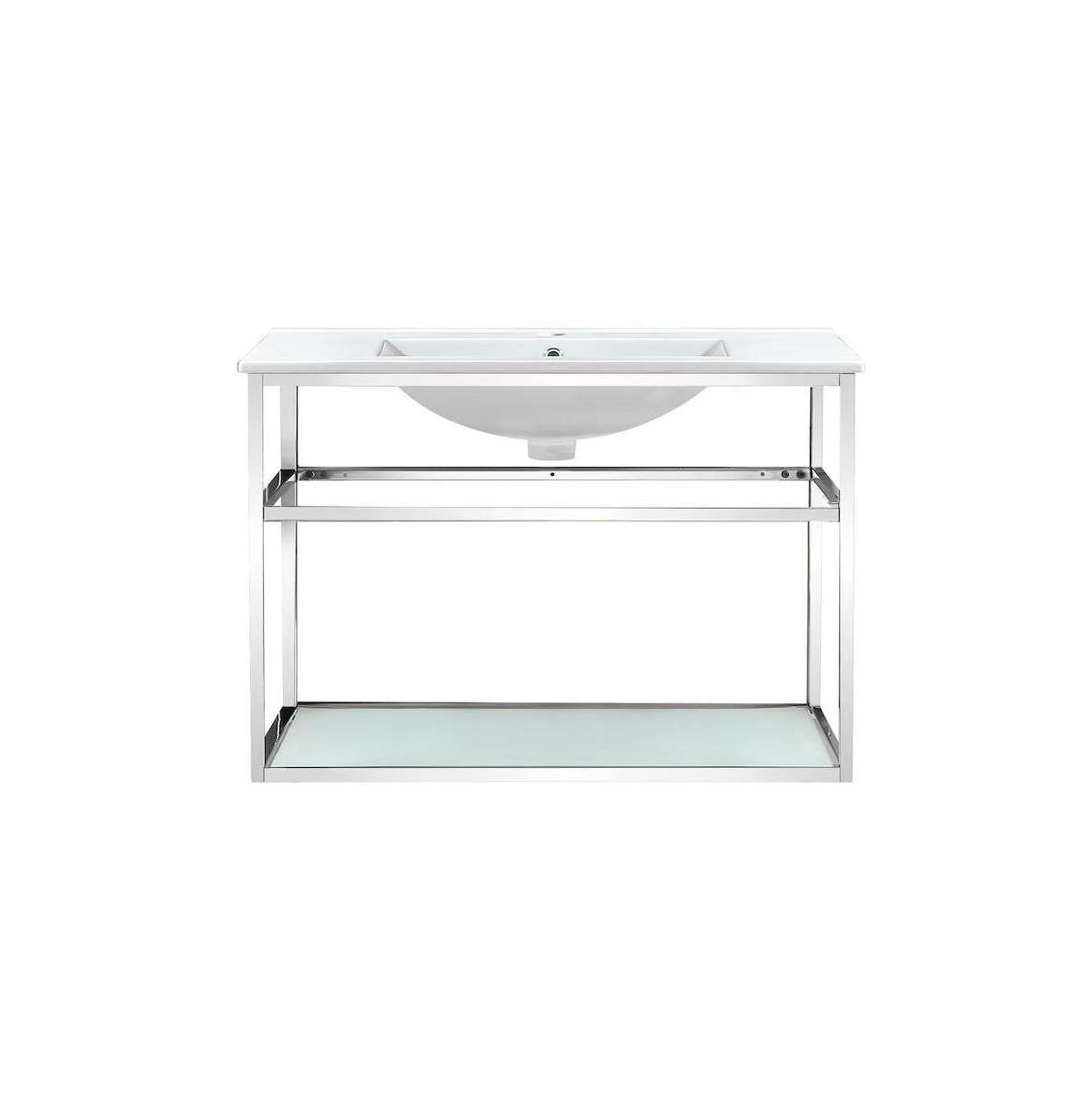 Click here for Pierre 30 Single  Open Shelf  Chrome Metal Frame B... prices