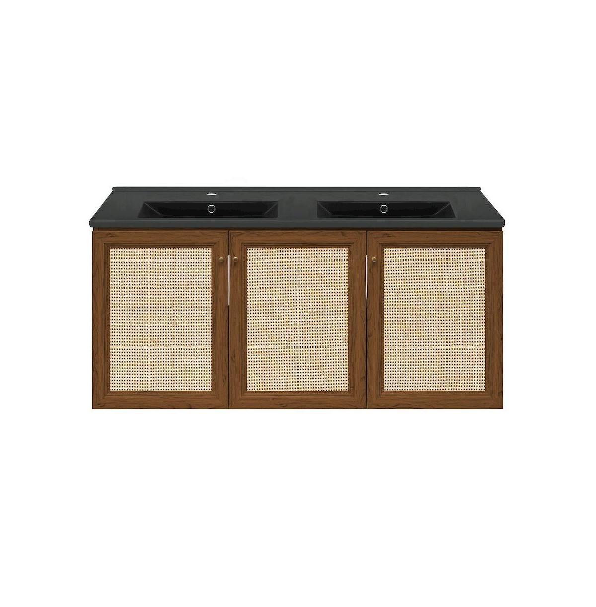 Click here for Swiss Madison48 Wall-Mounted Bathroom Vanity in Br... prices