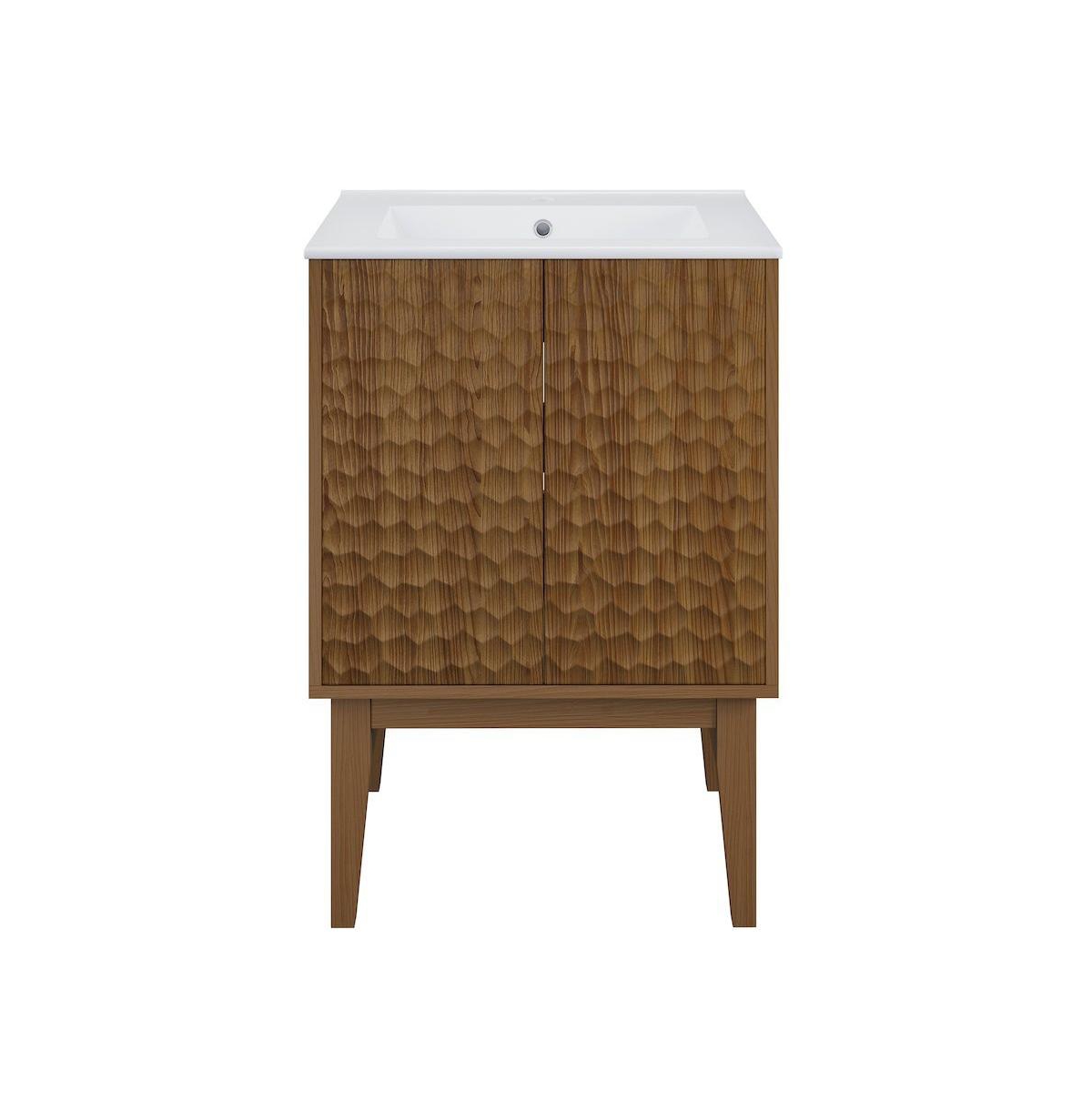 Click here for Bosse 24" Freestanding Bathroom Vanity in Bro... prices