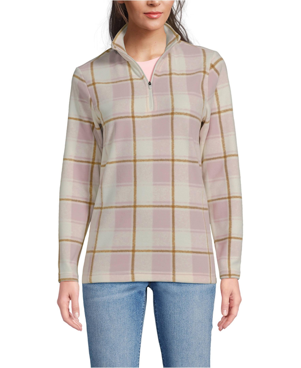 Click here for Lands End Womens Petite Anyweather Fleece Quarter... prices