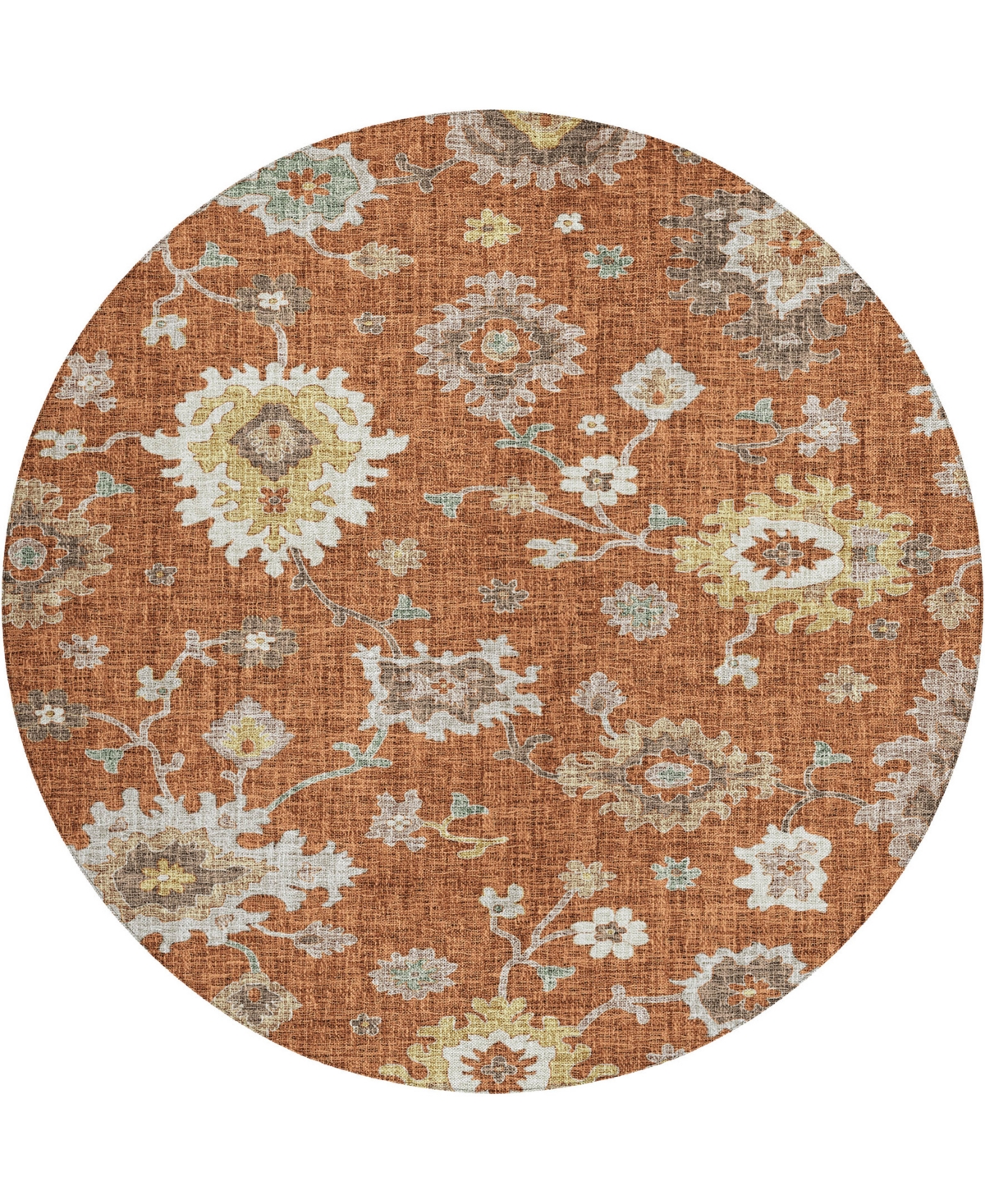 Click here for Dalyn Portico PO6 8x8 Round Area Rug - Orange prices