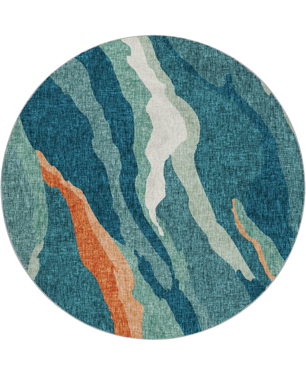 Click here for Dalyn Lorenzo LN4 8x8 Round Area Rug - Teal  Blue prices