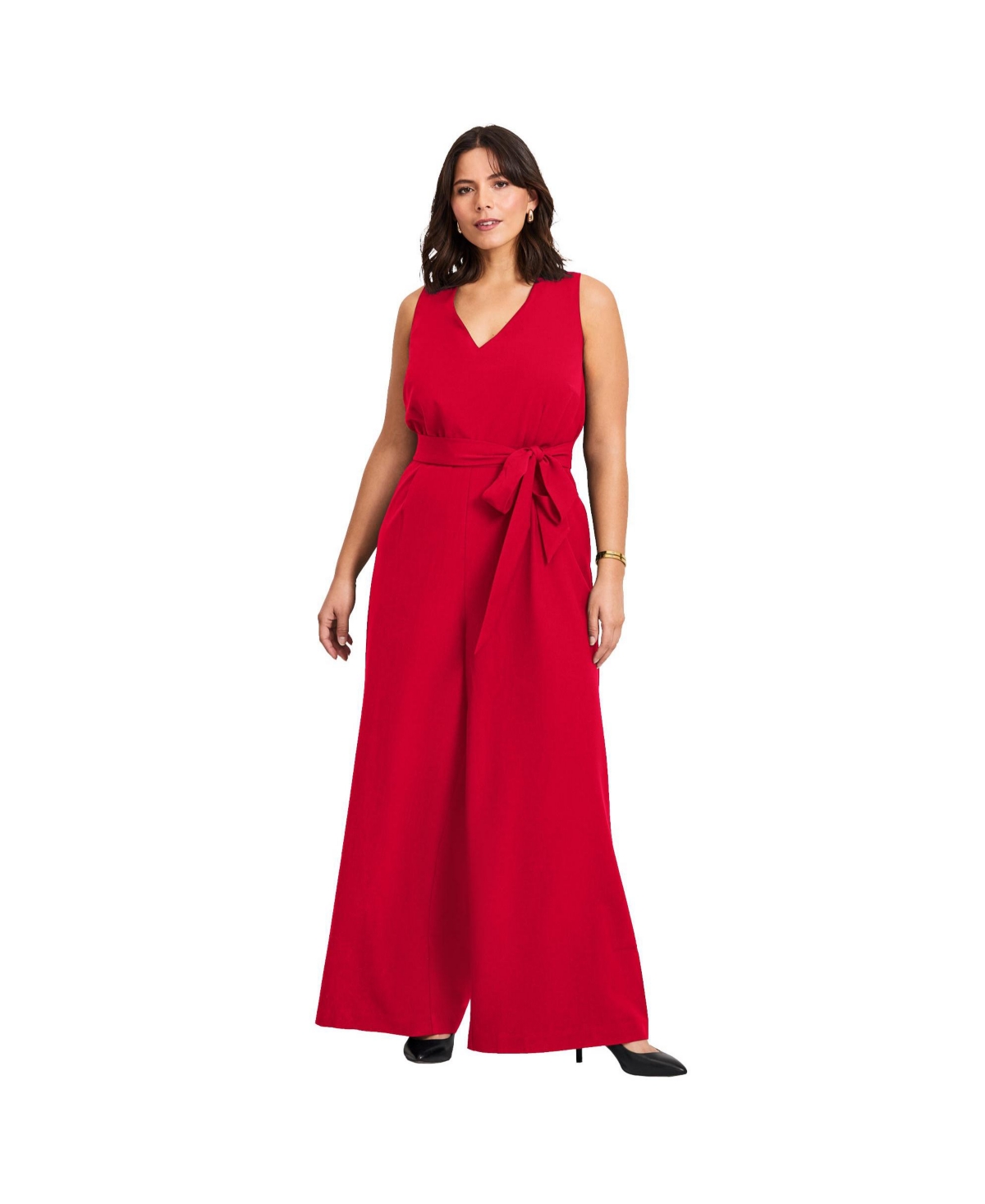 Click here for Avenue Womens Cool Hand Wide Leg Jumpsuit - Vivid... prices