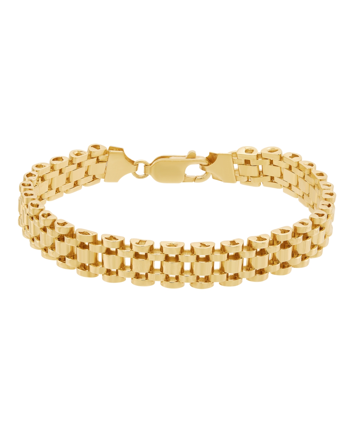 Click here for Macys Mens Chain Bracelet in 18k Gold-Plated Sterl... prices