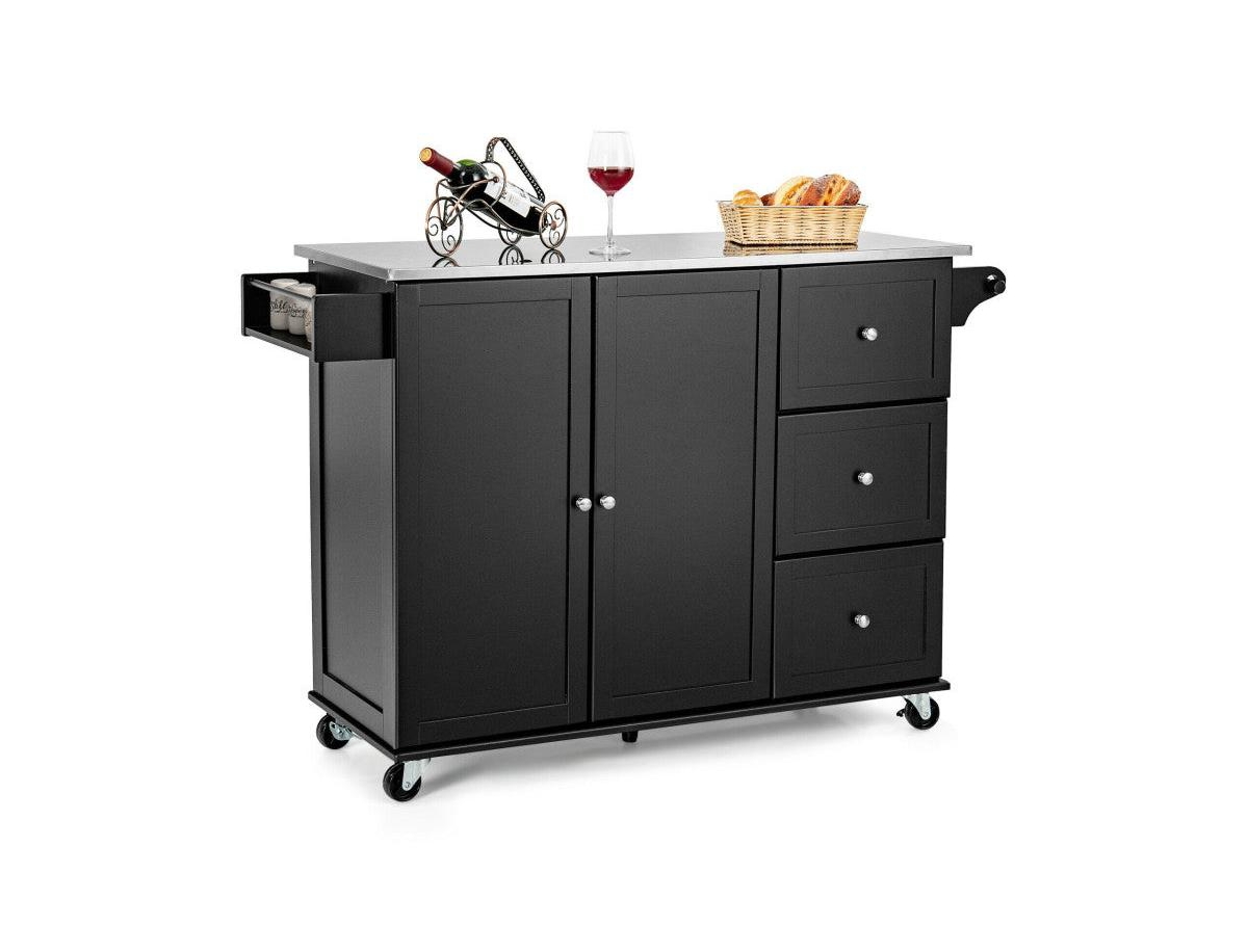 Click here for Kitchen Island 2-Door Storage Cabinet with Drawers... prices
