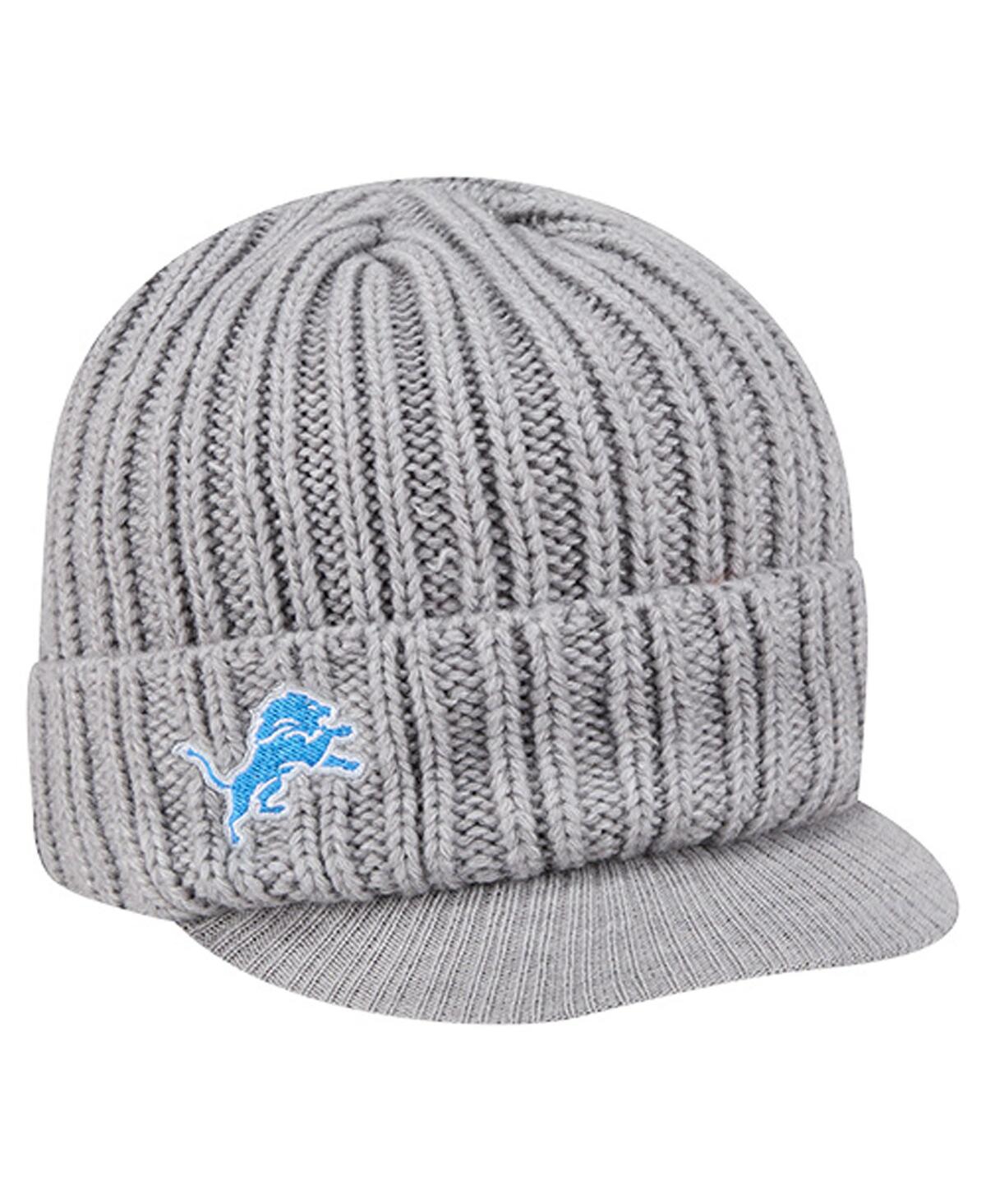 Click here for New Era Mens Gray Detroit Lions Visor with Knit Ha... prices