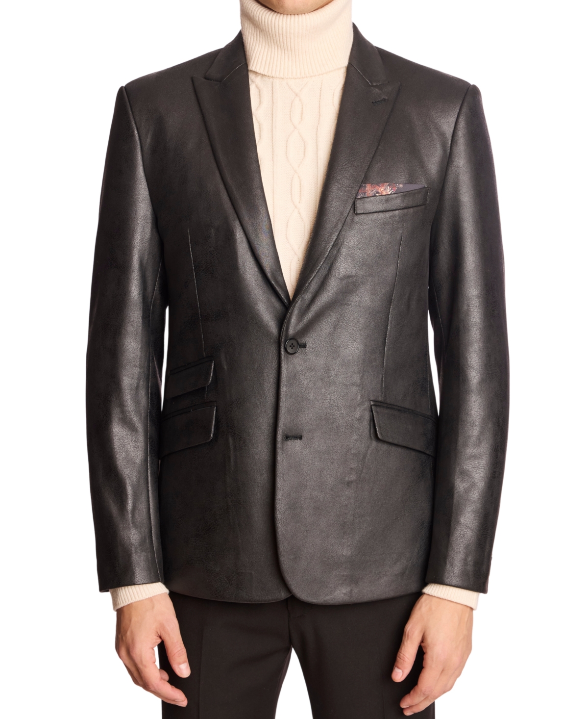 Click here for Paisley & Gray Mens Peak Sports Blazer - Black Veg... prices