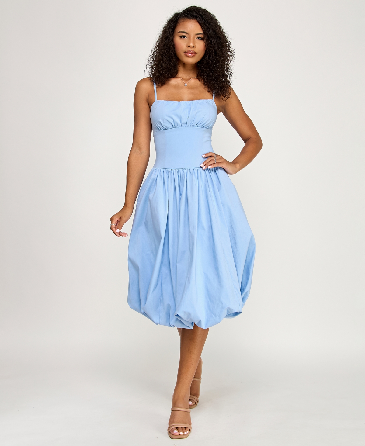 Click here for Katia Rae Womens Square Neck Tea-Length Lace Dress... prices