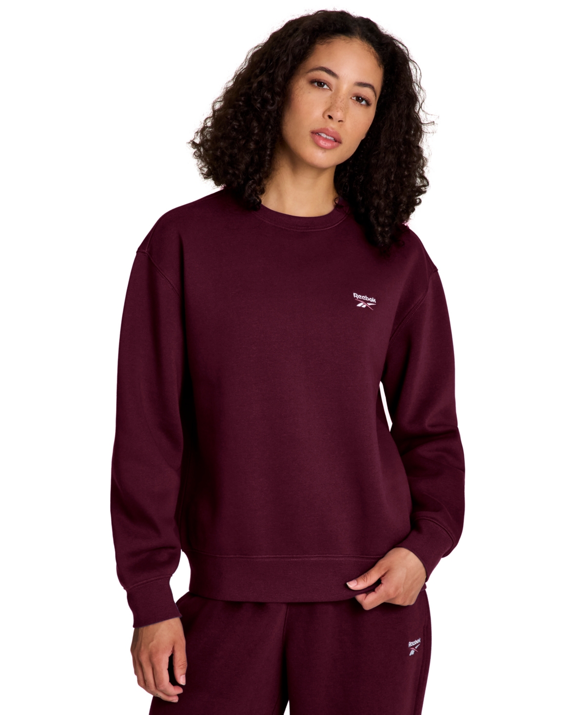 Reebok Womens Crewneck Top - Black Cherry