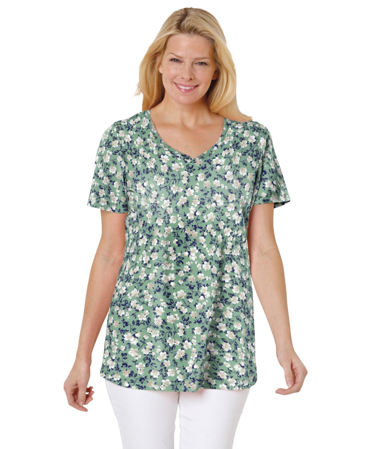 Click here for Woman Within Plus Size Within Perfect Printed Shor... prices