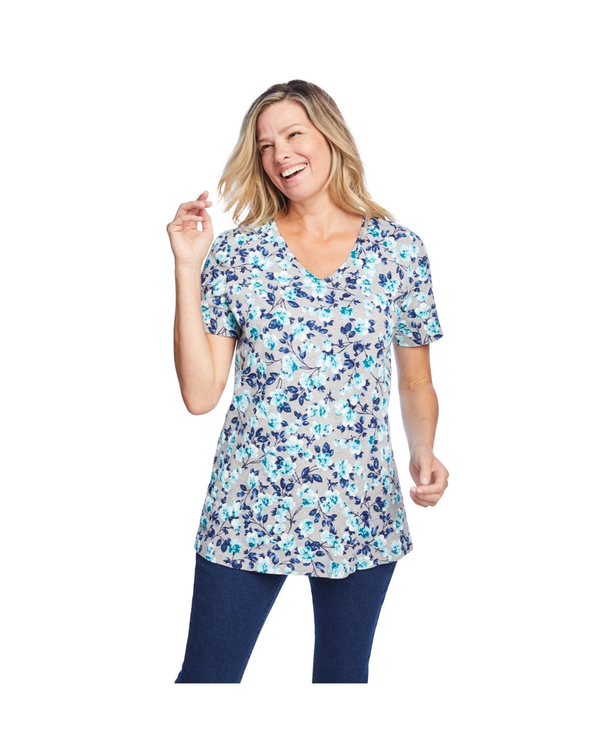 Click here for Woman Within Plus Size Within Perfect Printed Shor... prices