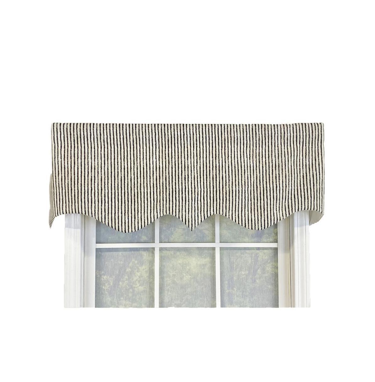 Click here for Rlf Home Duval Regal Valance Black. 3 Rod Pocket 5... prices