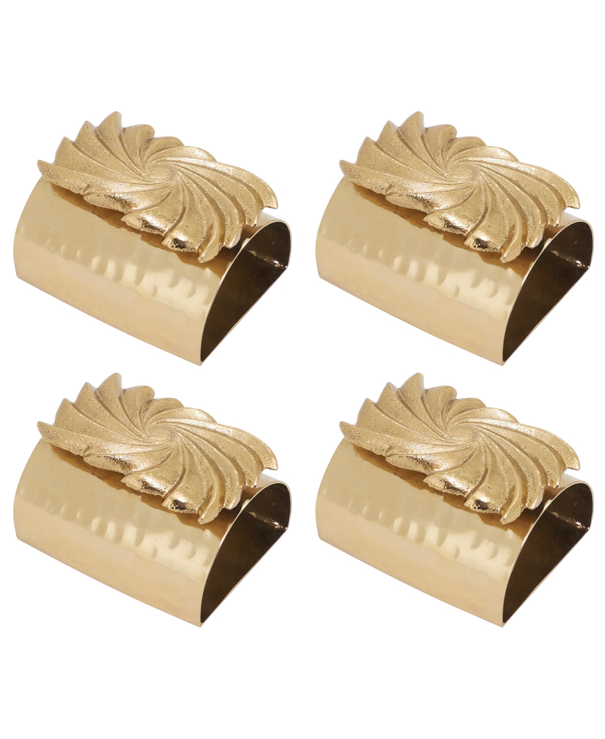 Click here for Saro Lifestyle Spun Shine Hammered Napkin Ring  Se... prices