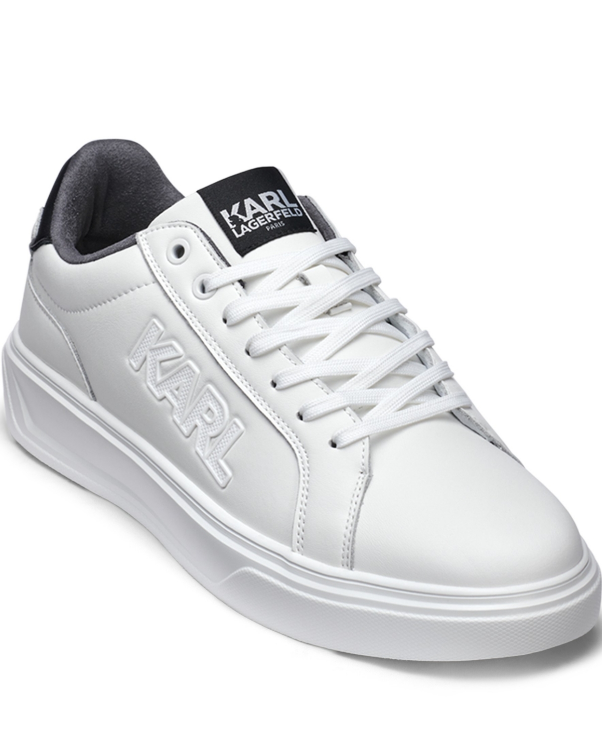 Click here for Karl Lagerfeld Paris Mens Leather Side Karl Sneake... prices