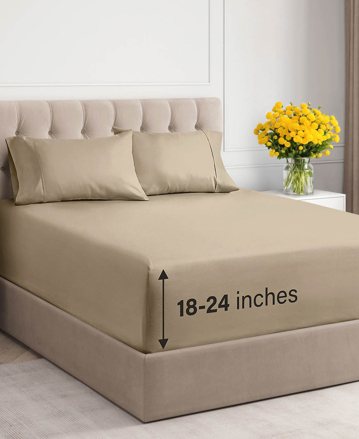 Click here for Cotton Sheet Set 18" - 24" Inch Extra De... prices