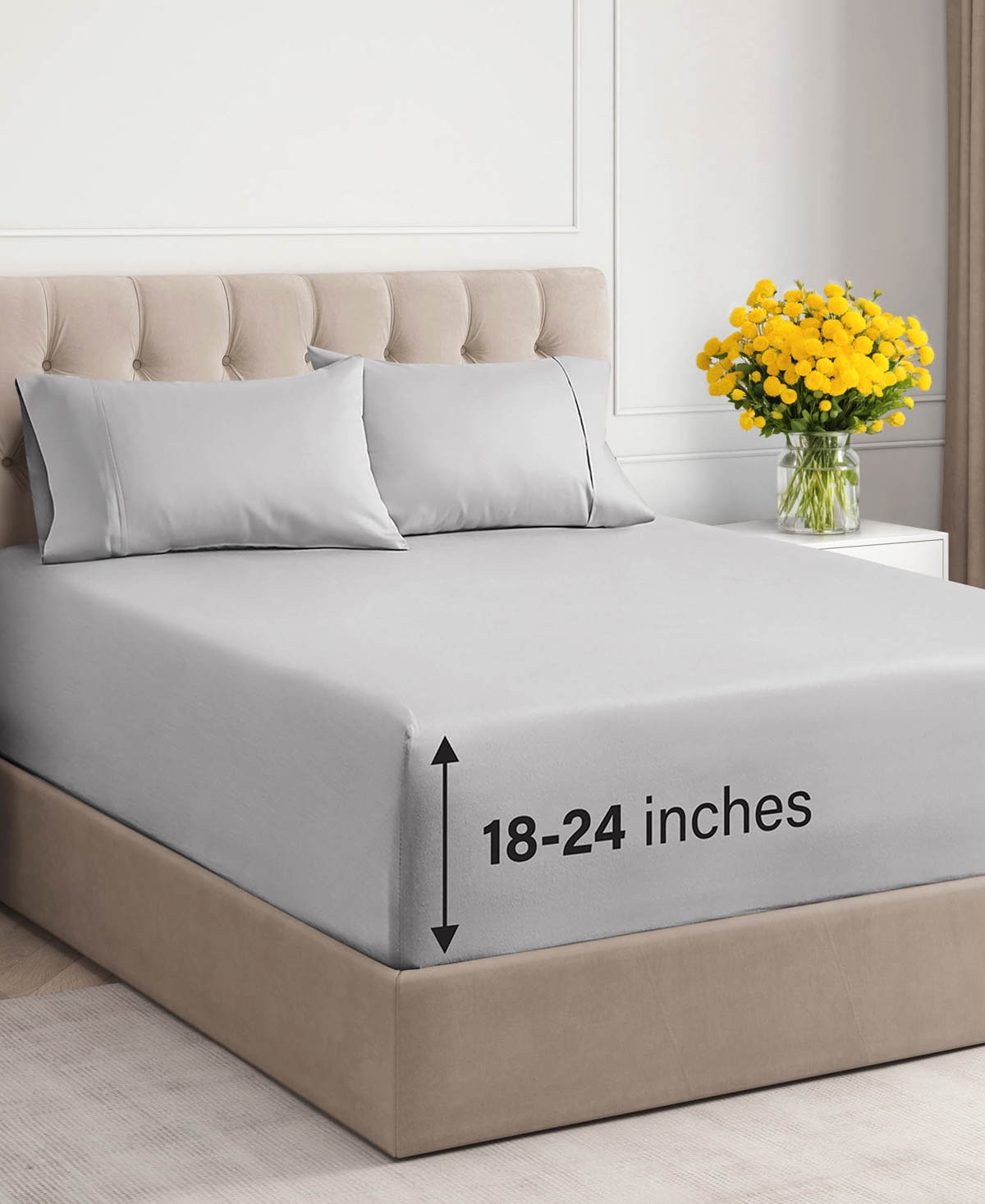 Click here for Cotton Sheet Set 18" - 24" Inch Extra De... prices