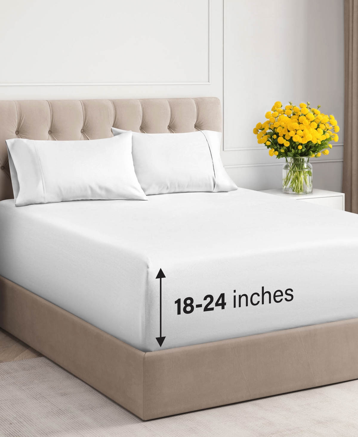 Click here for Cotton Sheet Set 18" - 24" Inch Extra De... prices