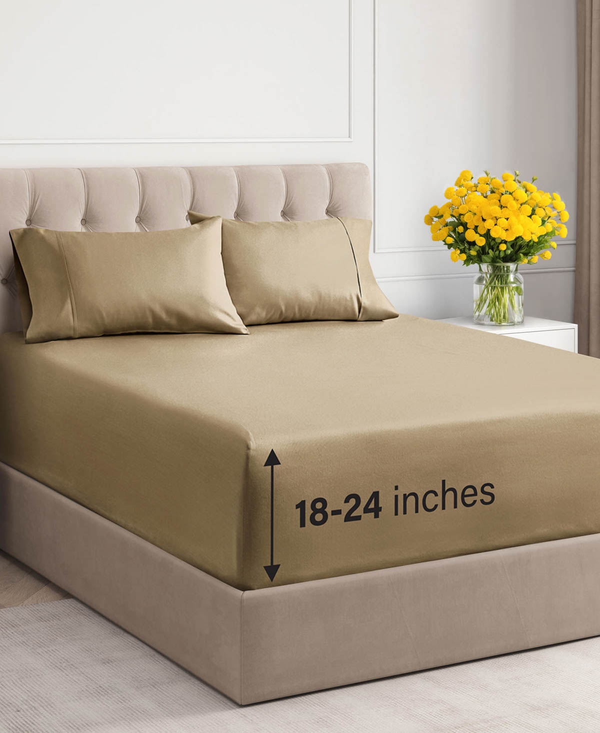 Click here for Cotton Sheet Set 18" - 24" Inch Extra De... prices