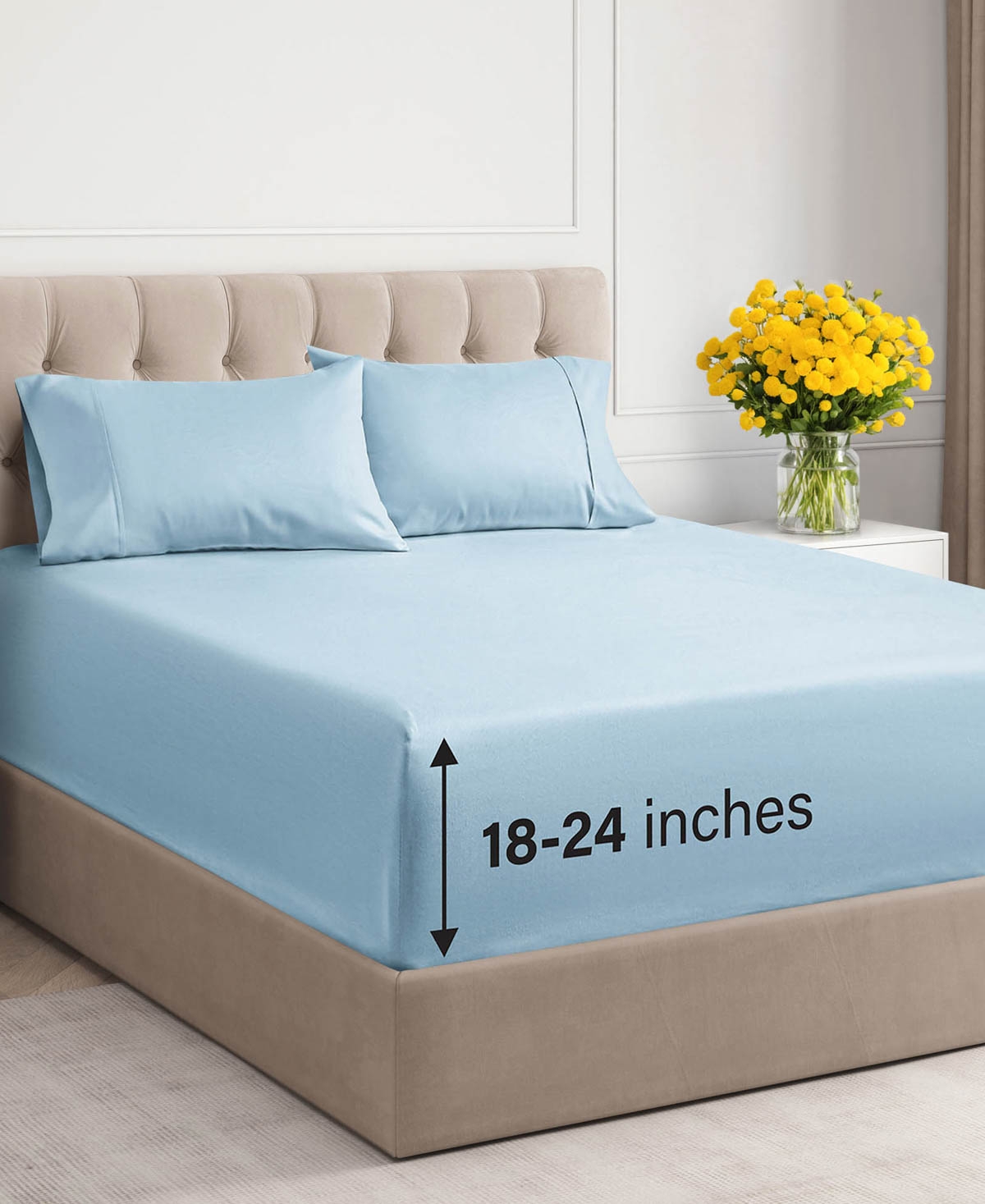 Click here for Cotton Sheet Set 18" - 24" Inch Extra De... prices