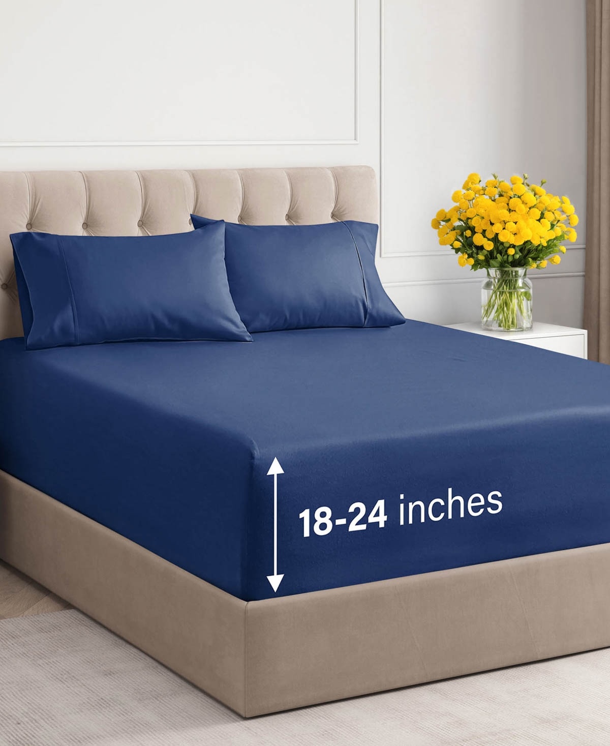 Click here for Cotton Sheet Set 18" - 24" Inch Extra De... prices