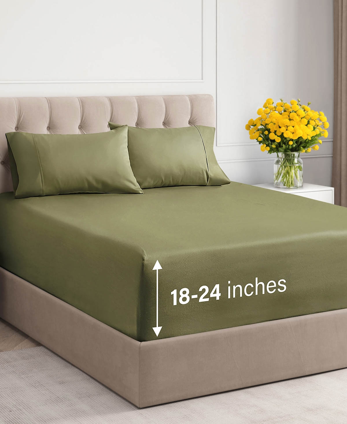 Click here for Cotton Sheet Set 18" - 24" Inch Extra De... prices