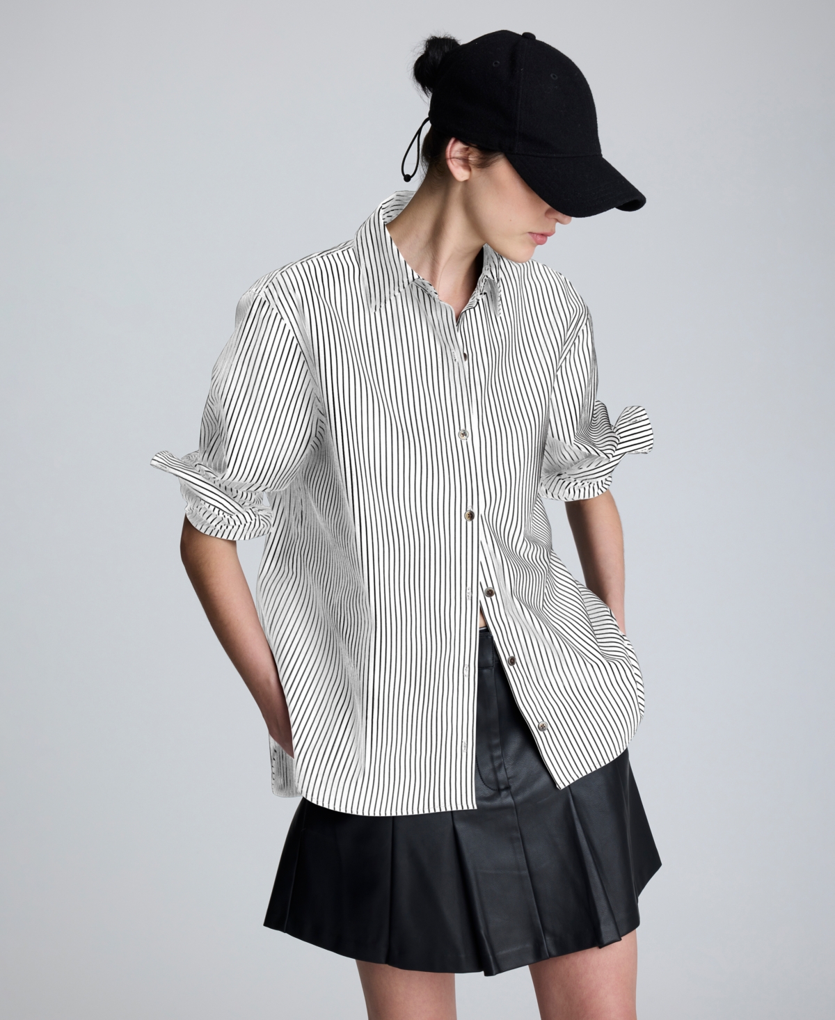 Click here for Kenneth Cole Womens Oversized Pinstripe Boyfriend... prices