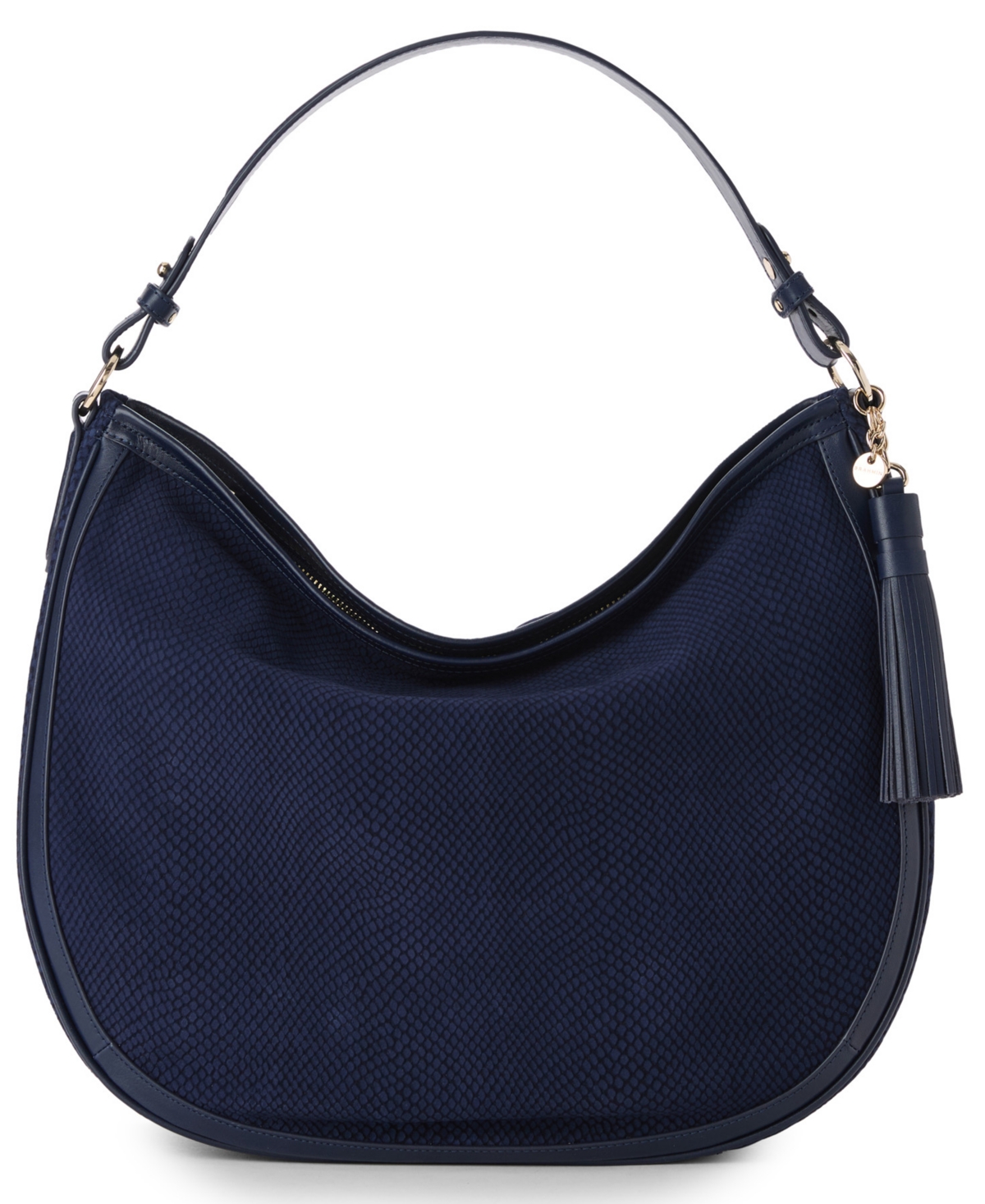 Click here for Brahmin Kathleen Leather Large Hobo Bag - Navy Bel... prices