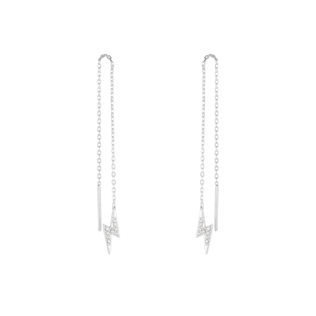 Click here for Spero London Lightning Bolt Sterling Chain Drop Ea... prices