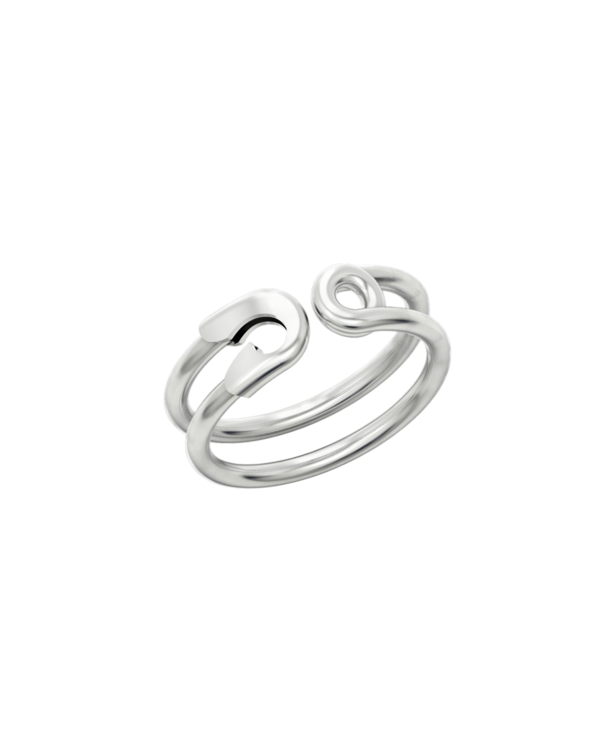 Click here for Spero London Sterling Silver Safety Pin Ring - Sil... prices